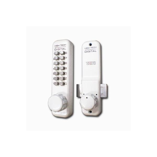 ■TAIKO デジタルロック 5100 固定サムターン玄関ドアなどに後付け出来る、ボタン式の暗証番号錠です。電源不要のため、停電時などにも問題なく操作が可能です。【施解錠】暗証番号式【番号設定】5〜7桁【対応扉厚】25〜50mm【適用扉】木...