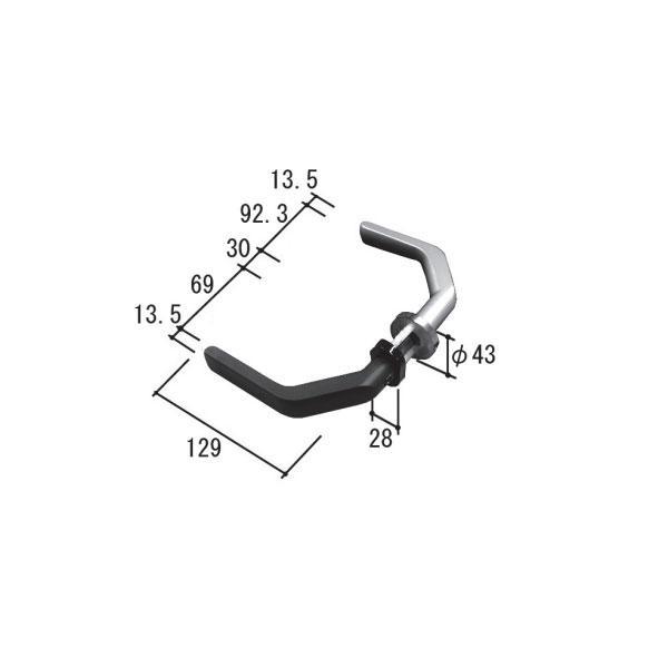 三協立山アルミ レバーハンドル MIWA LZ-2型 WD4112-01【商品詳細】◆型番：ハンドル WD4112-01◆主な使用ドア：・アナード2・ウインコール2◆付属品：レバーハンドル（内外）、丸座、小判座、ネジ◆カラー：ブラウン(KG...