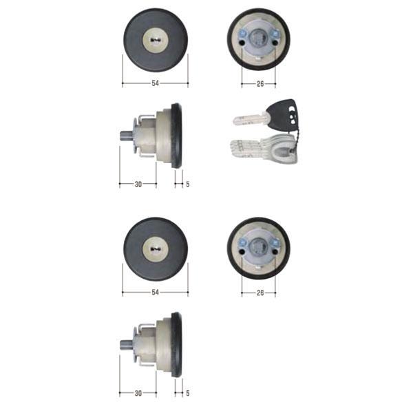 三協立山アルミ MIWA FDGタイプ三協立山アルミ玄関の比較的新しい住宅で使用されている、上下２ヵ所に同じ丸型のシリンダーが使用されている「FDG」刻印のタイプのお取替えに適合しております。【商品詳細】◆シリンダー：PSキーシリンダー◆キ...