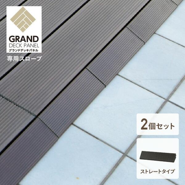 【送料無料】山善 YAMAZEN ガーデンマスター グランドデッキパネル用 スロープ ストレート 2個セット MGD-ST2本体サイズ幅30×奥行7×高さ3.7cm　重量0.7kg/1個あたり材質タイル部：木粉混合ポリエチレン、アルミベース...