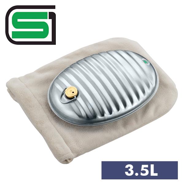 【送料無料】マルカ 湯たんぽA(空気調節弁付口金) 3.5L 袋付●本体サイズ:幅32.7×奥行23.8×高さ8.5cm　重量740g●材質:溶融亜鉛メッキ鋼鈑●原産国：日本●肌が乾燥しにくく、身体に優しい暖かさ●底がフラットで安定し注湯が...