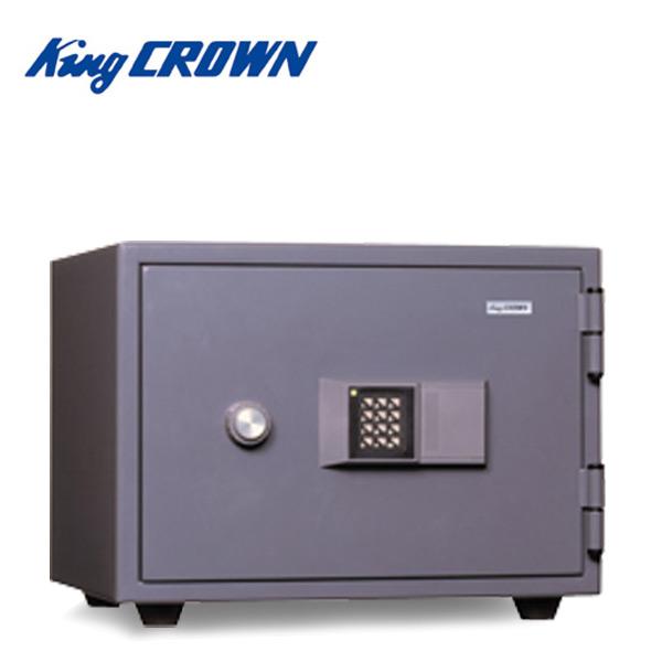 【送料無料】CROWN キング工業プッシュボタン式 耐火金庫KS-20E ダークグレー●本体サイズ：幅48×奥行42.6×高さ36.8cm　重量50kg●材質：外側：鋼板内側：鋼板トレー：耐熱樹脂●原産国：日本●内寸サイズ：幅34.8 奥行...