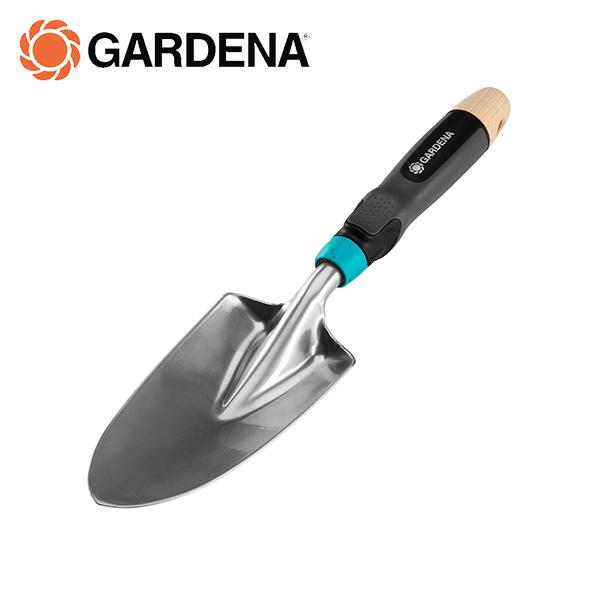 【送料無料】ガルデナ GARDENA EcoLine ハンドスコップ 8cm 17700-20 970535401本体サイズ幅8.6×奥行37.6×高さ4.5cm　重量267g材質プラスチック、アルミニウム、木材、スチール仕様●原産国：チェ...