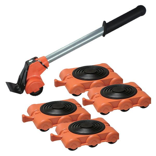 【送料無料】アーネスト New楽ちんパワフルキャリー A-76224●本体サイズ：持ち上げ棒：長さ30.5×幅7×高さ5.5cm 重量250g台車(1個あたり)：幅7×奥行10×高さ2.5cm 重量85g●材質：【持ち上げ棒】本体：スチール...