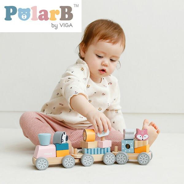 【送料無料】ポーラービー Polar B つみきトレイン対象年齢：18か月から TYPR44015本体サイズ幅33×奥行7.2×高さ9.5cm　重量540g材質天然木化粧合板、MDF、鉄仕様●原産国：中国商品説明●やさしい色合いがかわいい北...