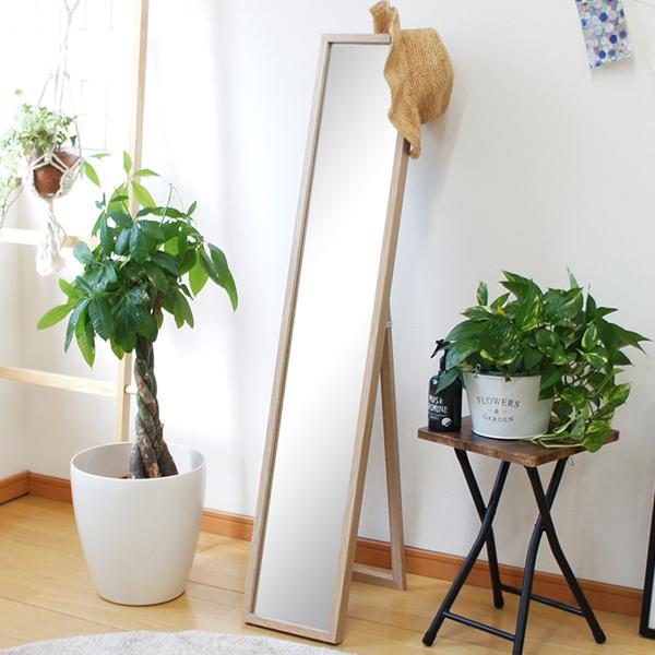 ○カラー：ナチュラル○商品サイズ：Ｗ23ＸＤ38ＸＨ123ｃｍ○材質：（枠）プリント化粧繊維板、鏡○商品重量：約4.3ｋｇ○原産国：中国○完成品○送料無料(北海道・沖縄・離島は別途送料がかかります)※アウトレット商品の激安販売です。若干のキ...