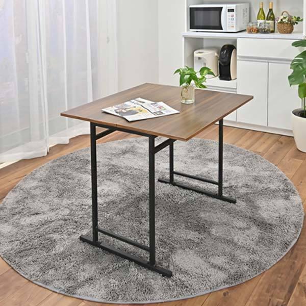 ○カラー：ブラウン○商品サイズ:Ｗ75.5ＸＤ75ＸＨ71ｃｍ商品重量：約10.0ｋｇ○材質：フレーム：スチール/天板：繊維化粧板○組立品○送料無料（北海道・沖縄・離島へのお届けは別途送料が掛かります。）※アウトレット商品の激安販売です。若...