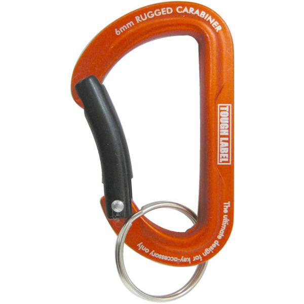ベルモント belmont カラビナラッジド6mm オレンジ×黒  VEX135　アウトドア　色々な用途に使えるカラビナ。