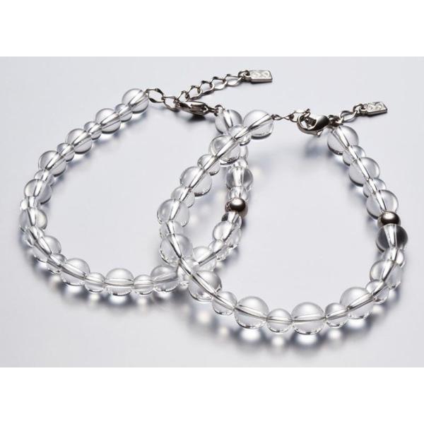 ファイテン Phiten 水晶コンビブレス 5mm・7mm玉 17cm メンズ レディース ブレスレット チタン 磁気アクセサリー チタンブレスレット 磁気ブレスレット 水晶  AQ807025　厳選されたクリスタルアクセサリー。昔から神秘...