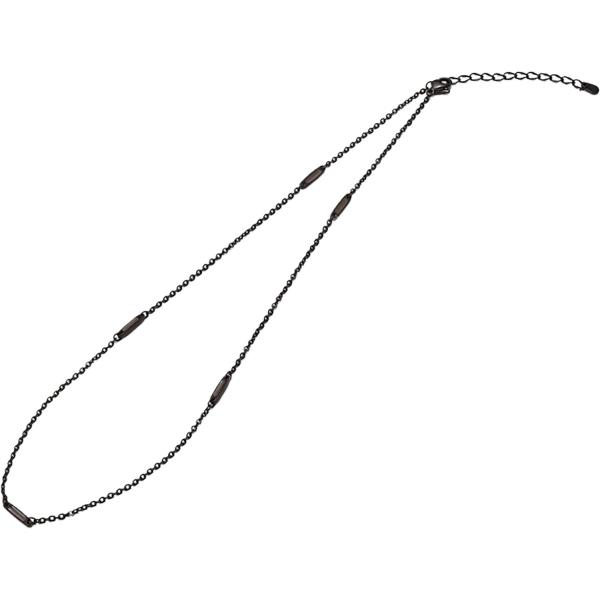 ファイテン Phiten ネックレス チタンチェーン ステーション ブラック 40+5cm ボディーケア ネックレス チタンチェーン ステーション ブラック シンプル 純チタン製 軽量  JX983151　シンプルながら華やかに輝くチタンチ...