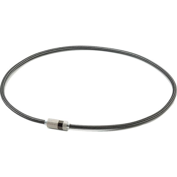 ファイテン Phiten ラクワ磁気ネックレス RAKUWA磁気ネックレス ローレット 管理医療機器 シルバー/ブラック 50cm 健康アクセサリー 肩こり 首こり 血行促進  TG898053　虚飾を削ぎ落とした無骨なデザイン。