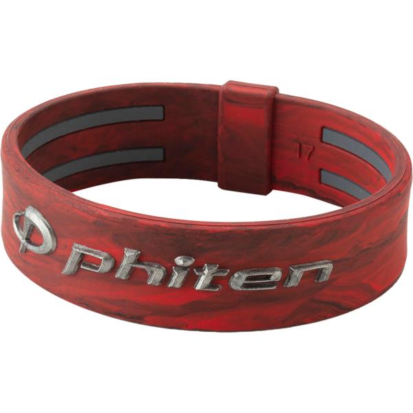 ファイテン Phiten ラクワブレスレット エクストリーム RAKUWAブレスレット EXTREME マーブル レッド 17cm スポーツブレスレット シリコン メタックス  TG913025　汗や水に強いシリコーン素材のブレスレット。肌...