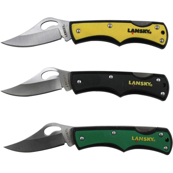 ランスキー LANSKY スモールロックバックナイフ イエロー  LSLKN045YL　アウトドア　ランスキーのスモールロックバックは小さく、軽量。ランスキーのEDC(いつでも持ち歩ける携行しやすいナイフです。420ステンレス鋼のブレード。...
