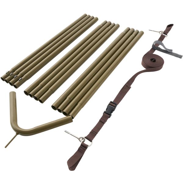 ロゴス LOGOS タープVポール タープポール タープ ポール Vポール 設営 キャンプ BBQ バーベキュー 日よけ 日除け 高さ調節  71909015　アウトドア　V字型構造を採用したポールは別売りの[ソーラーブッシュタープ]と相性...