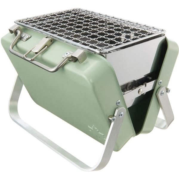 ロゴス LOGOS グリルアタッシュmini コンロ グリル 卓上 小型 組立簡単 調理 クッキング キャンプ レジャー BBQ バーベキュー 晩酌 ホームパーティー  81060970　アウトドア　アタッシュケースを開くとグリルになる、ス...