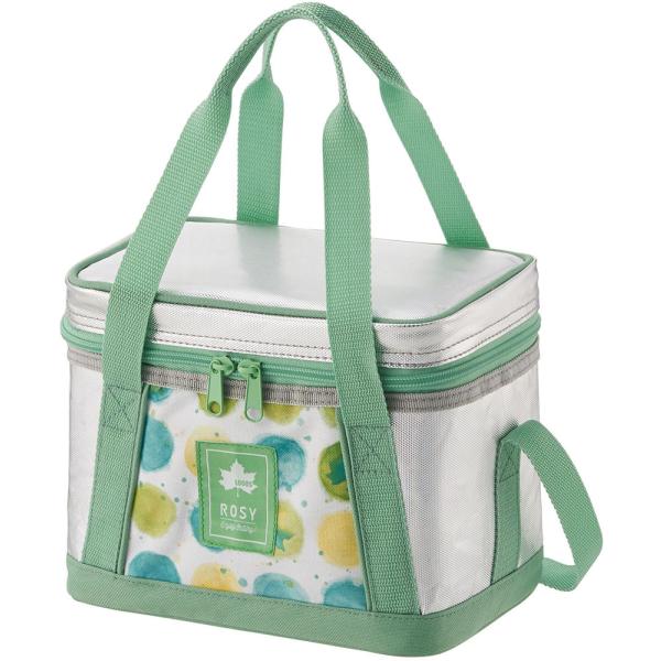 ロゴス LOGOS ROSY 抗菌・INSUL10 ソフトクーラー5 リーフ 5L 保冷バッグ 抗菌 折りたためる コンパクト 持ち運び キャンプ用品 BBQ 抗菌 熱中症対策  81670433　アウトドア　10mm厚の断熱材で冷たさキー...