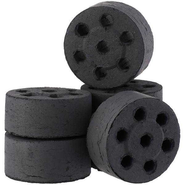 ロゴス LOGOS エコココロゴス・ミニラウンド DECO 6 ヤシガラ成型炭 着火剤加工 簡単着火 火おこし不要 BBQ バーベキュー 高火力 長時間持続 30〜45分燃焼  83100116　アウトドア　簡単着火約1分!高火力・長時間持...