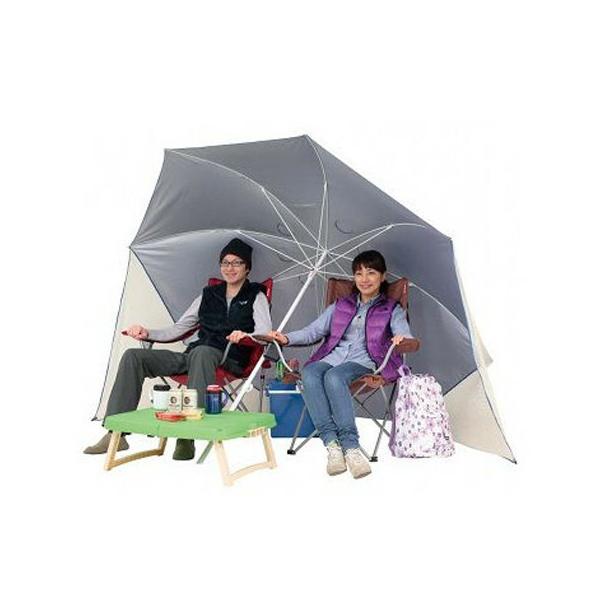 キャプテンスタッグ CAPTAIN STAG UVカットウィングパラソル240cmブルー  M1601　アウトドア　軽量で丈夫なグラスファイバー●シルバーコーティングでしっかりUVカット●立ててパラソルに、立てかけて日除けに。