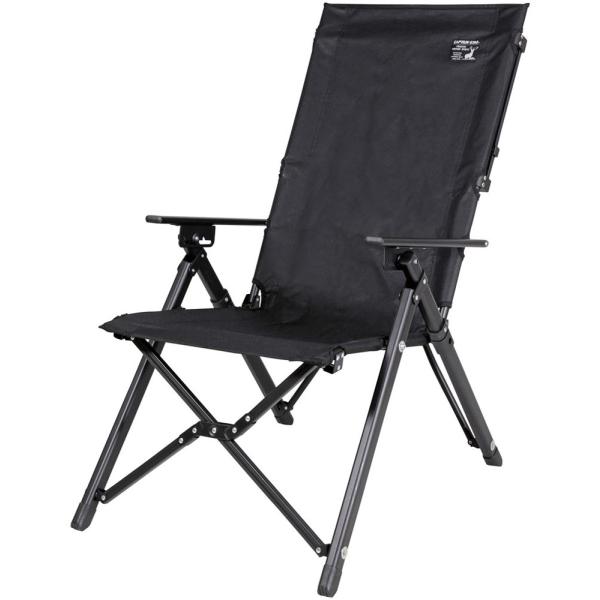 キャプテンスタッグ CAPTAIN STAG CSブラックラベルウルトラハイバックチェア リクライニング付  キャンプ チェア イス いす 椅子 コンパクト BBQ バーベキュー  UC1699　アウトドア　3段階リクライニング機能付ハイバ...