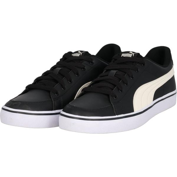 プーマ PUMA V コート バルク プーマブラック×ウィスパーホワイト メンズ レディース スニーカー 靴 シューズ 運動靴 ローカット 紐靴 スポーティ 通勤 通学  38990702　ブランドを象徴するディテールをアクセントに効かせた...