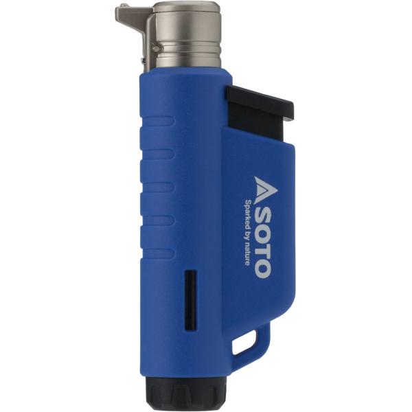 ソト SOTO マイクロトーチCOMPACT コンパクト ブルー ST-485BL 耐風バーナー 小型 着火 点火 登山 キャンプ バーベキュー 防災 停電対策 災害対策  ST485BL　アウトドア　手のひらに、すっぽり収まる超小型強力耐...