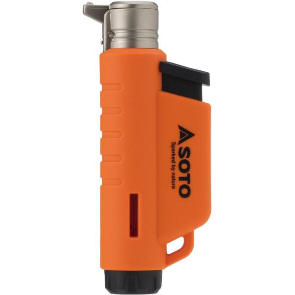 ソト SOTO マイクロトーチ COMPACT コンパクト オレンジ ST-485RG バーナー 超小型 耐風 着火 点火 登山 キャンプ バーベキュー 焚き火 防災 停電対策  ST485RG　アウトドア　手のひらに、すっぽり収まる超小型...