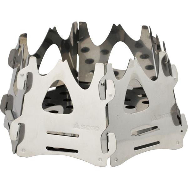 ソト SOTO 焚き火台 ヘキサ 側面6枚タイプ ST-942 ゴトク コンパクト 調理 焚火 たき火 登山 キャンプ BBQ バーベキュー ツーリング レジャー 防災  ST942　アウトドア　薄く収納できるミニ焚き火台。少し大きめの鍋で...