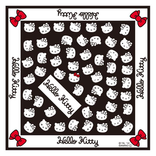 クールビット coolbit キティ・クールハンカチ キャラクター バンダナ ネッククーラー タオル 携帯 コンパクト 繰り返し使用可能 首筋 熱中症対策 サンリオ 暑さ対策 冷感 涼感  HCHKTF BLK　水が蒸発する際の気化熱を利用...