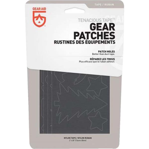 ギアエイド GEARAID テネシアス ギアパッチ キャンピングブラック 13009  13009　アウトドア　ギアパッチはさまざまなデザインでおしゃれに可愛らしく補修できる遊び心満載のパッチです。あらかじめカットされているデザインをそのま...