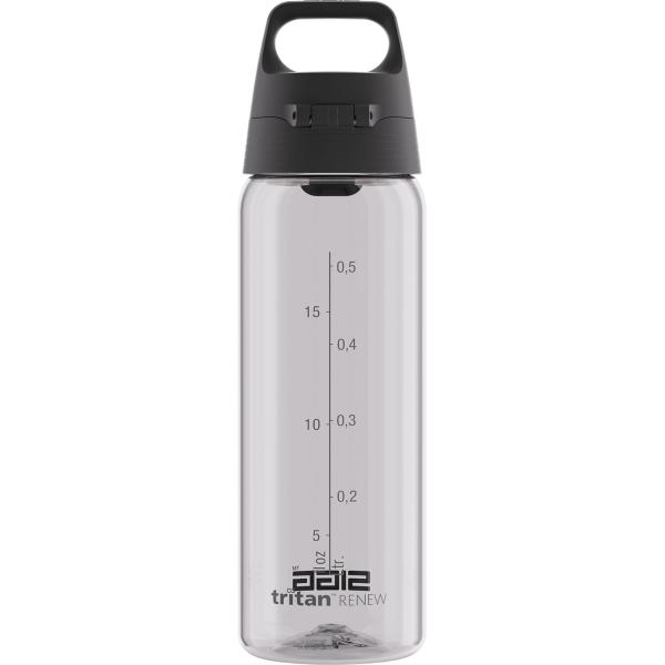 シグ SIGG トータルカラーワン 0.6L トランスパレント  50482　アウトドア　50% リサイクルされたトライタンを使用したエコボトル。トライタンは軽量で耐久性、耐熱性耐冷性に優れており透明度が高いのが特徴。キャップの開閉はワンプ...