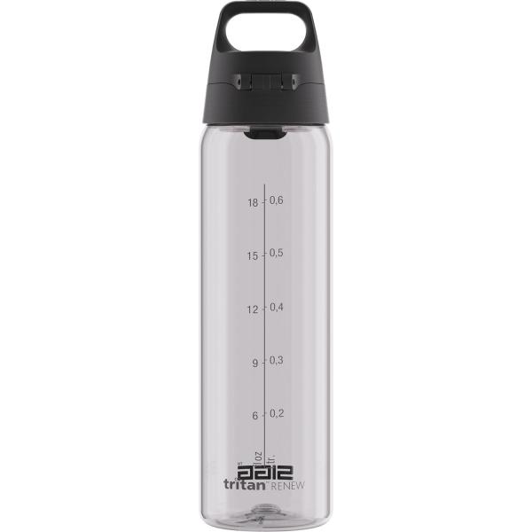 シグ SIGG トータルカラーワン 0.75L トランスパレント  50487　アウトドア　50% リサイクルされたトライタンを使用したエコボトル。トライタンは軽量で耐久性、耐熱性耐冷性に優れており透明度が高いのが特徴。キャップの開閉はワン...