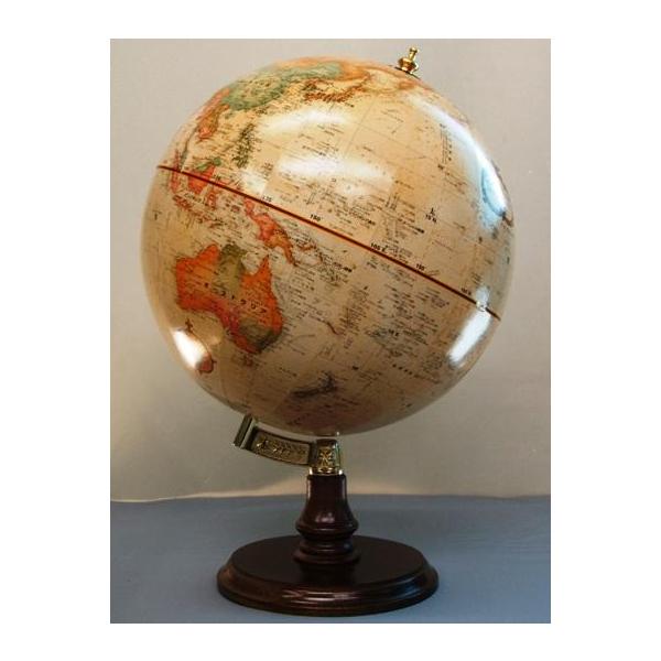 インテリア、学習用にも最適な地球儀です！リーズナブルな価格帯で人気の商品です。山岳隆起加工、行政型の最新地球儀。○球径30cm×高さ44.5cm ワールド・クラシックシリーズにニューモデルが登場。 山岳隆起加工、球径30cm行政型の最新版地...