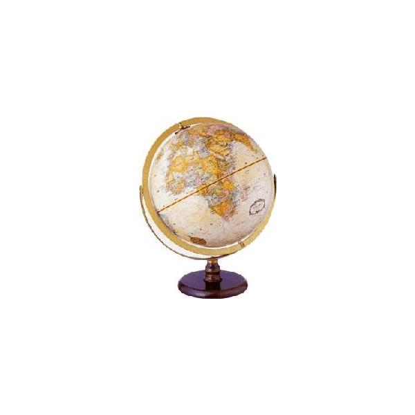 インテリア、学習用にも最適な地球儀です！リーズナブルな価格帯で人気の商品です。●サイズ：直径-30cm　高さ-43.5cm　重量-2.4kg ○羊皮紙色の海には羅針図や花枠が美しく描かれてアンティークな趣ですが現在最新の地図です