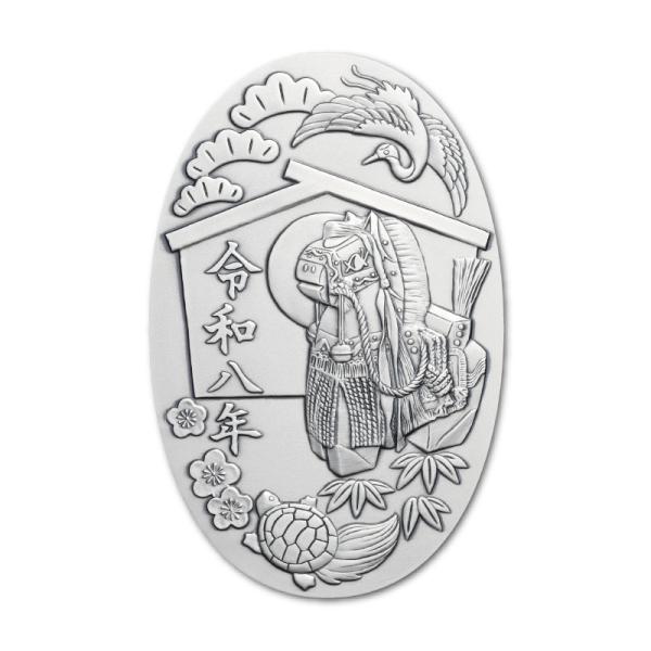 純銀製小判　天地70mm・重量40g造幣局品位検定極印入り美しいケース入り※一部写真は、開発中の画像です。本商品とは若干異なる場合がございます。ご了承ください。*商品のお届け：ご注文後３〜５週間後頃のお届けになります。　令和８年「午歳」の新...