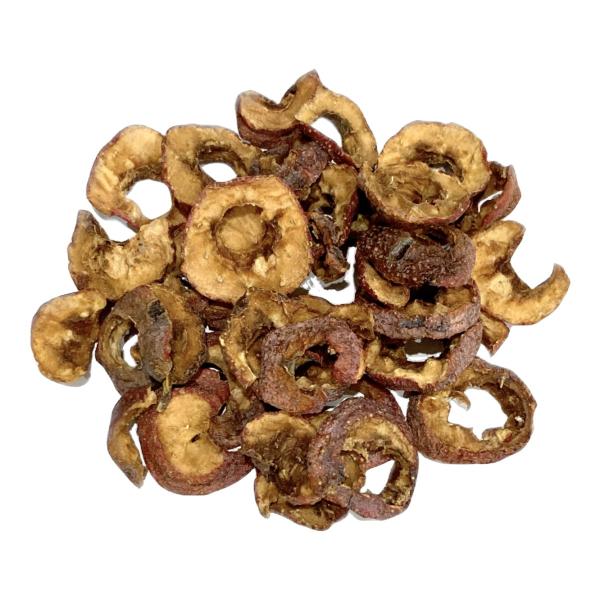 ・形状が「刻み」から「輪切り」に変わり見た目も楽しめるようになりました。・原料価格高騰に伴い価格変更いたしました（2024年8月）バラ科のオオミサンザシの成熟果実です。甘酸っぱく爽やかなすっきりした味わい。特に肉類などの脂濃い食べ物を良く食...