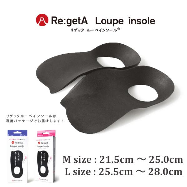 リゲッタ インソール MTR-1 ルーペインソール つかれどめ 男女兼用 ユニセックス(メール便)★立ち仕事・外回りの営業の方・ウォーキングの際に必見！！★どんな靴にも使用可能で入れても靴が窮屈にならないハーフインソール！！★足の裏に掛かる...
