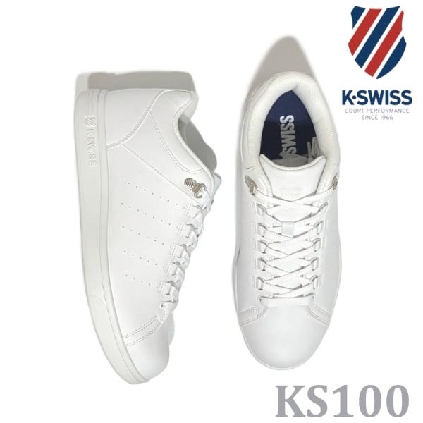 ケースイス K-SWISS  KS100 LOZAN（ロザン）ミッドカットスニーカー ホワイト1966年テニスプレイヤーであり、スキーヤーでもあるスイス人兄弟2人は、高品質なテニスシューズを作り出すためにスキーブーツの機能性にヒントを得て、...