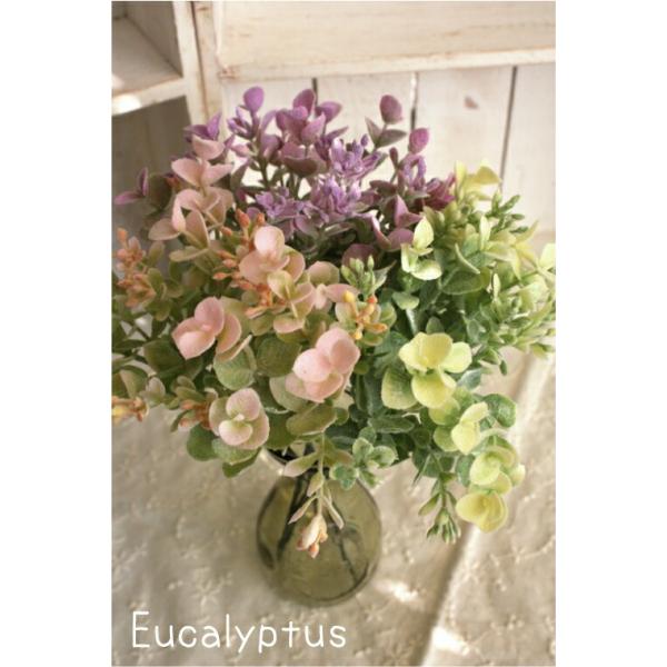 ふんわりやさしい色合いのユーカリピック♪<BR><BR>お花やグリーンとあわせてナチュラルなアレンジに♪<BR>＊写真の花器やかごは別売りです<Br><Br>■ユーカリピック　2P...