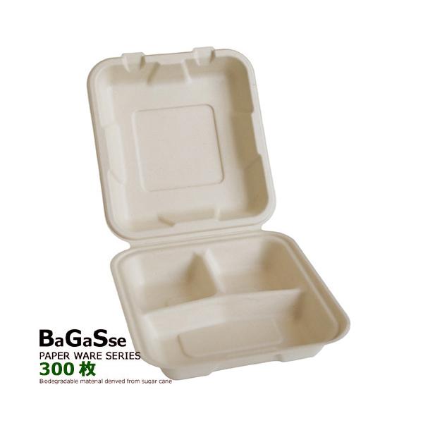 商品コード：2012661 1枚あたり28.79円 ■テイクアウトや持ち運びに便利なフタと身が一体タイプの便利な食品容器です。 ■バガスを使用した、自然の風合いと手触り感が特徴の紙容器です。 ■素材に厚みがあり、手に持つと安定感があります。...