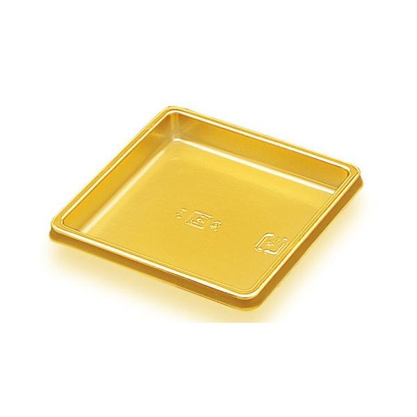 商品コード：2155471１枚あたり18.37円■高級感を演出しあらゆるデザインのケーキに合う定番のケーキトレーです。サイズ：60×60×高さ8mm材質：PS（ポリスチレン）/PP(ポリプロピレン）カラー：ゴールド数量：100枚