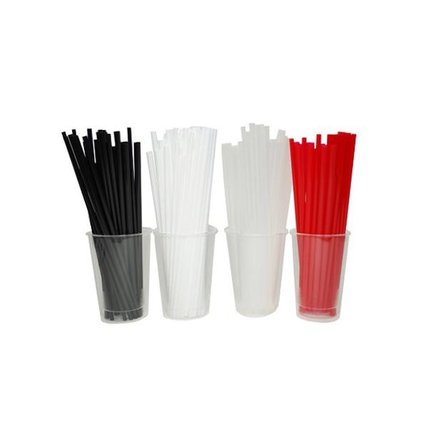 商品コード：2159002１本あたり0.75円■アイスコーヒーの定番ストロー、口径4.5×長さ180mm細口ストレートストローです。サイズ：直径4.5×長さ180mm材質：PP（ポリプロピレン）カラー：ブラック・ホワイト・クリア・レッド数量...