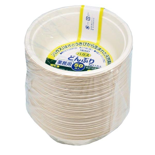 商品コード：2162412 １枚あたり35.2円 ■サトウキビから砂糖を搾った後の残りカスから精製された非木材系天然パルプ「バガス」を原料にした環境にやさしい紙製の丼なので使用後は燃えるゴミとして処理できます。 ■素材に適度な厚みがあり、手...