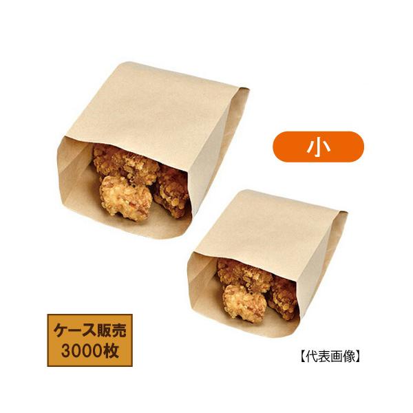 商品コード：2167301 1枚あたり5.4円 ■耐油耐水紙を使用しているため、唐揚げ・ドーナツ ・コロッケ・フライドポテト等の油ものに対応できます。  ■500枚PE袋入りで完全包装された衛生的な紙袋です。   サイズ：190（巾120＋...