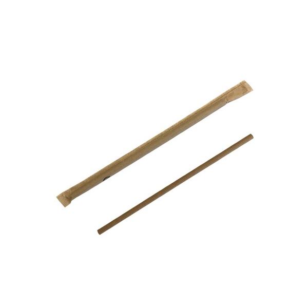 商品コード：2181162 １本あたり7.43円 ■紙製のストロー。 ■燃えるゴミとして廃棄できます。 ■環境の事を考えて作られた紙ストロー。 ■脱プラ商品。 サイズ：6×197mm 材質：未晒 カラー：ナチュラル 数量：200本