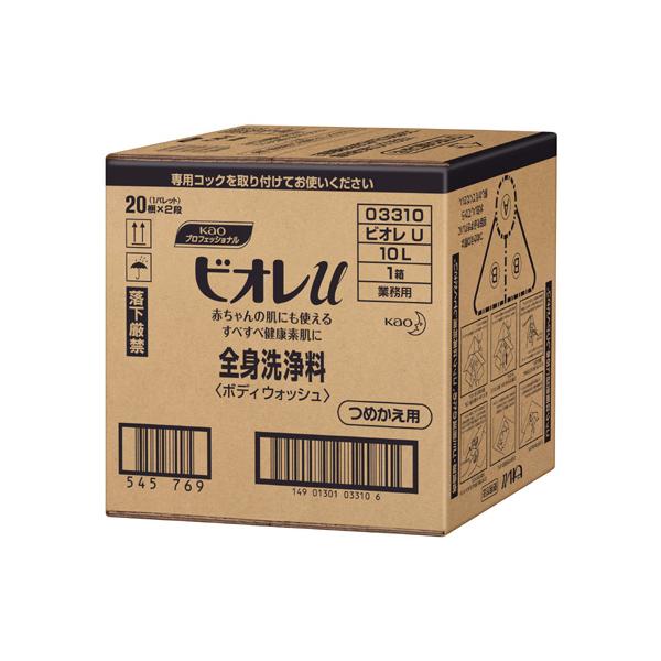 商品コード：2205941 ■すこやか素肌を守って洗える「ビオレｕ」。素肌とおなじ弱酸性で、赤ちゃんの肌にも使える業務用ボディウォッシュです。 ■やさしいフレッシュフローラルの香り。（微香性） 容量：10L 液性：弱酸性 成分：水、ラウレス...