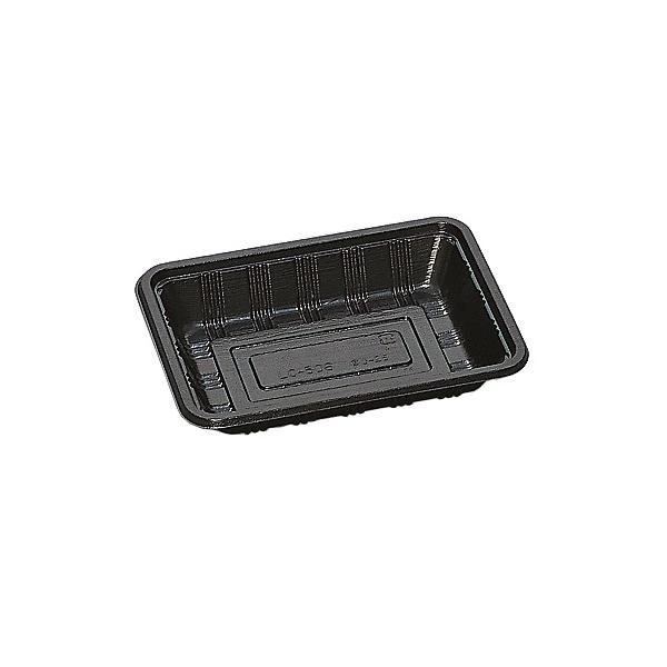1セットあたり14.12円■行楽やイベントなどのシーンで活躍する定番の弁当容器です。■本体とフタのセット販売です。本体サイズ（外寸）：縦178×横125×深さ30mm材質：本体：HIPS、フタ：OPSカラー：本体：黒、蓋：透明耐熱温度：本体...