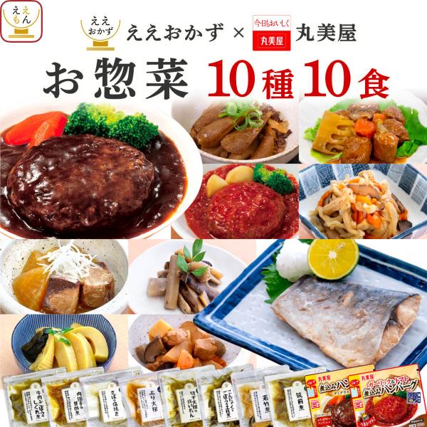 保存料 無添加 ええもん広場 オリジナルの ええおかず と 手軽 に 美味しい 家庭の味わい の 丸美屋 惣菜 ハンバーグ 詰め合わせ ええおかず は 肉 魚 煮魚 焼魚 野菜 煮物 の 和風惣菜 、 丸美屋 は 2種類の 煮込み ハンバー...