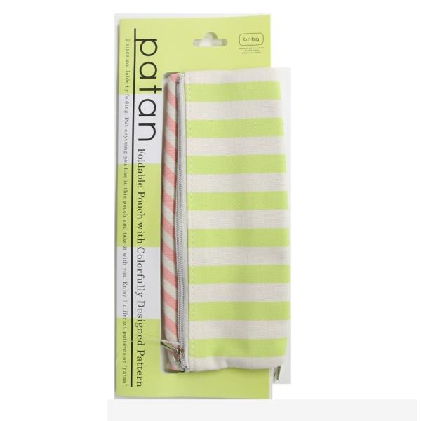 「ぱたん」と折りたためる仕様とカラフルなパターンが特徴の２wayポーチ「patan」。３つのデザインが楽しい、折りたたんでも使える２wayペンポーチです。フロント、ポケット部分、バックの３つの面には、それぞれ異なる柄が配されています。 楽し...