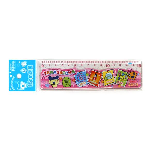 「たまごっち！」のたのしい文具シリーズです！こちらは、「15cm定規　A柄」です。たまごっちと楽しく勉強しよう！たまごっちがお好きな方にもどうぞ…サイズ：45×160mm