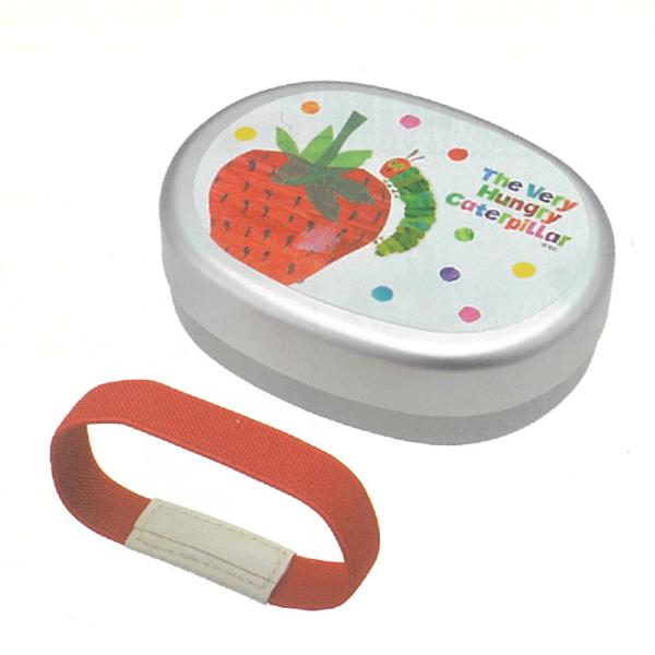 お子様に大人気！！「はらぺこあおむし」のランチシリーズ商品が好評発売中！こちらは、「アルミお弁当箱（いちご）」です。保温庫対応。（ランチベルトは外して保温庫へ。）なまえシール付き。※電子レンジ、食洗機は使用できません。新生活のご準備に、また...